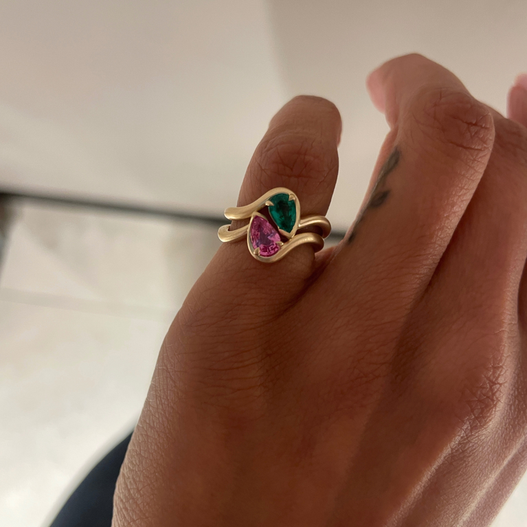 AARYAH | BB THELMA EMERALD GEMSTONE PINKY RING