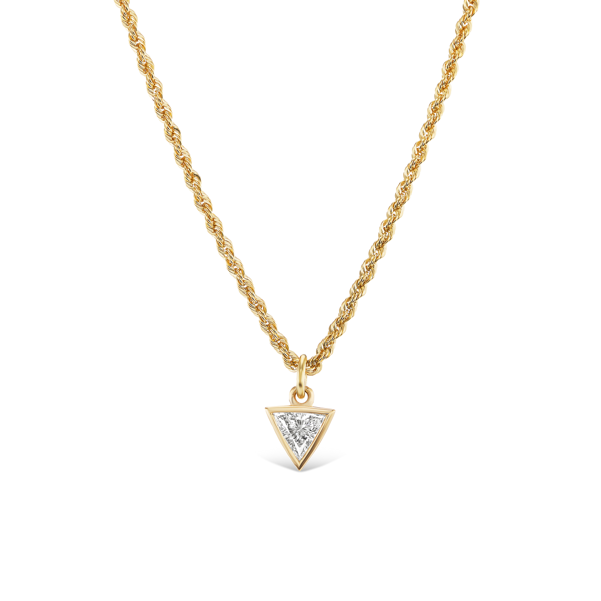 AARYAH | Triangle Cut Diamond with a Rope Chain